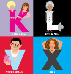 Aussie Legends Alphabet Poster by Beck Feiner
