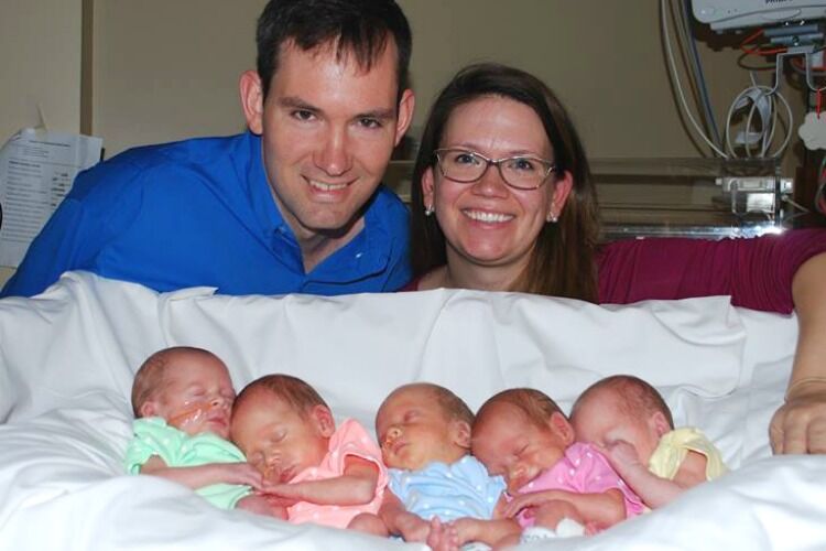 Birth Story: Family shares their secrets to raising quintuplets - Media ...