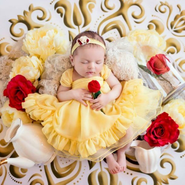 Creative photography turns newborns into Disney Princesses