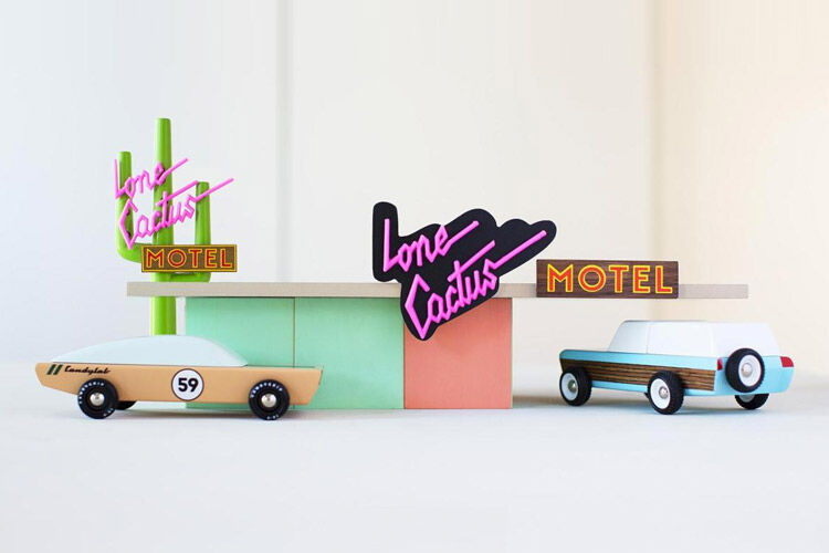 Candylab range of retro wooden toy cars and campervans