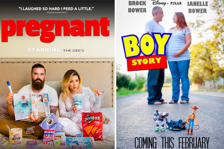 Coming Soon: 15 Clever Movie Poster Pregnancy Announcements