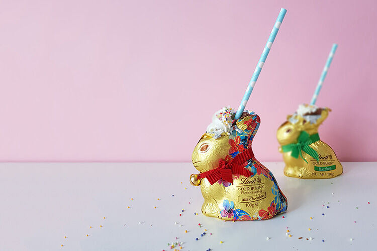 How to make a Lindt Easter bunny milkshake