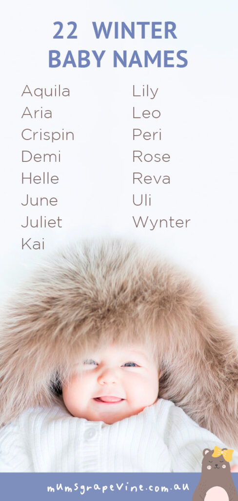 22 winter baby names for seriously cool kids | Mum's Grapevine