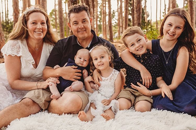 Mindy had a water birth with her three other kids watching